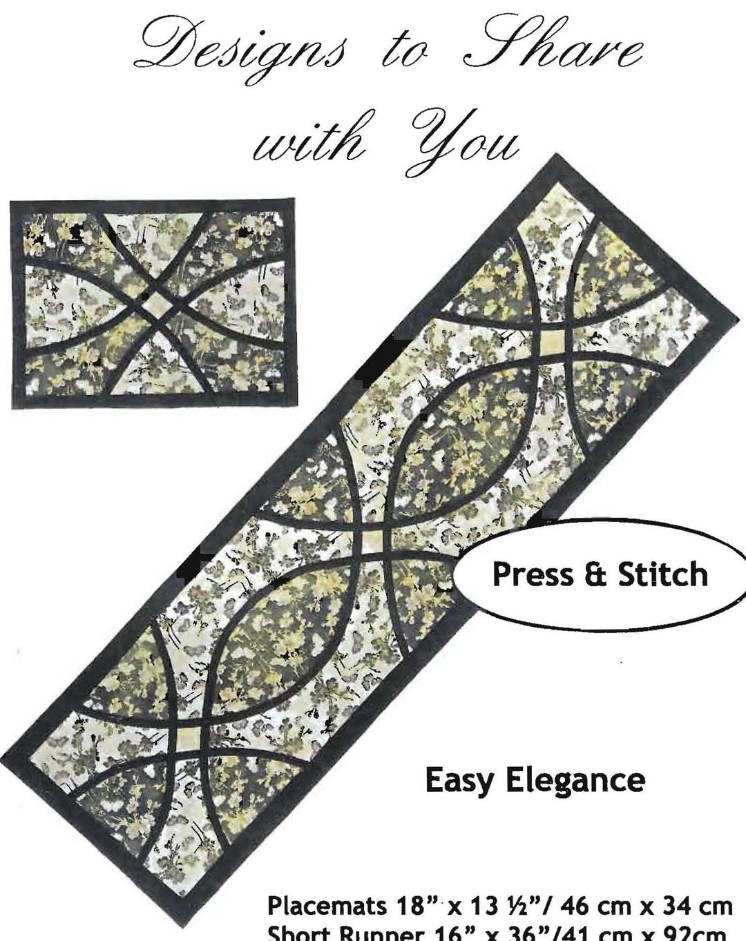 Designs to Share With You Placemats and Table Runner in 2 Sizes Pattern ...
