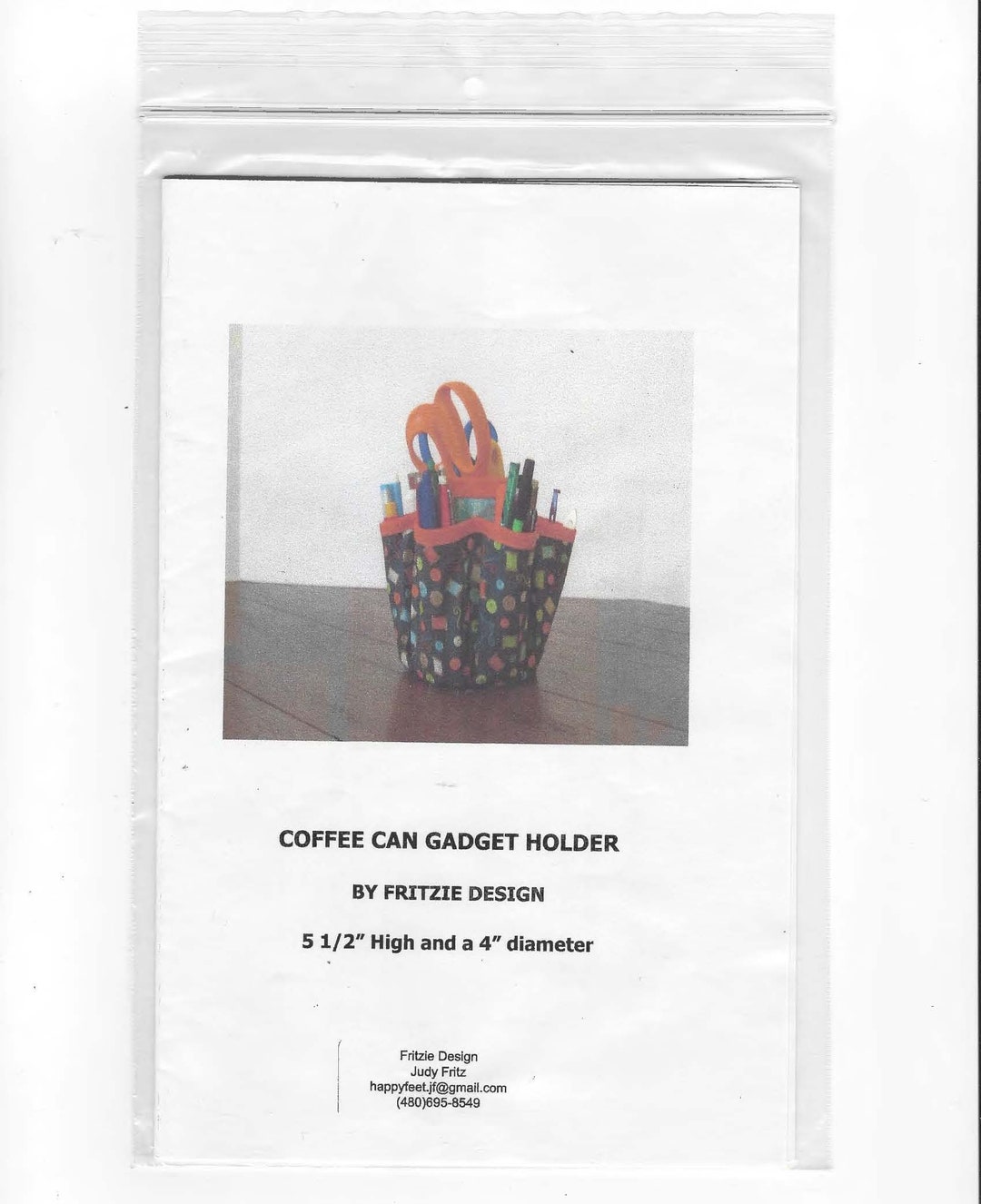 Coffee Can Gadget Holder Pattern by Fritzie Design - Etsy