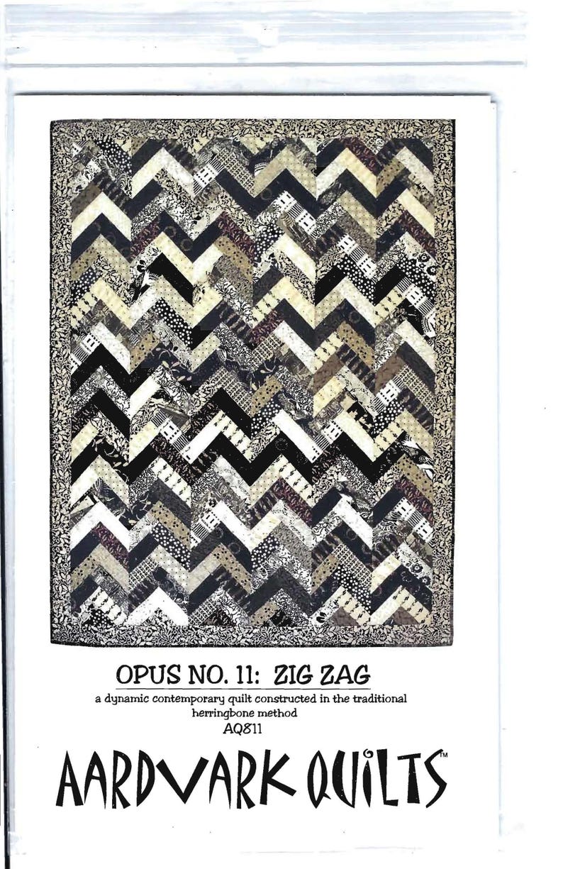 Zig Zag Quilt Herringbone Method Pattern 3 Sizes From Aardvark Quilts ...