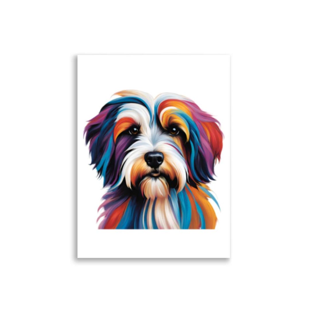 Multi Colored Tibetan Terrier Poster - Etsy