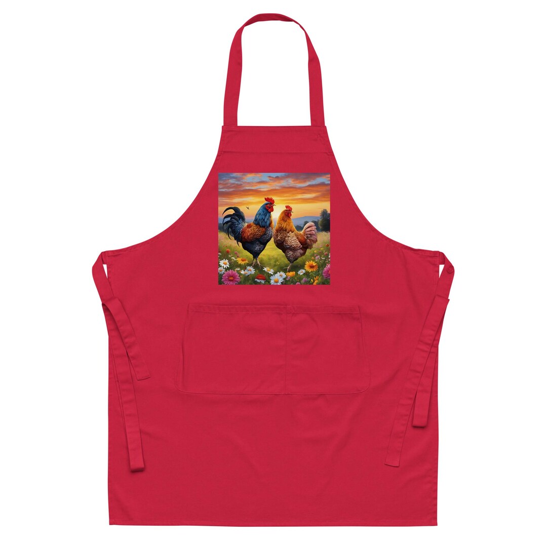 Pair of Chickens Apron - Etsy