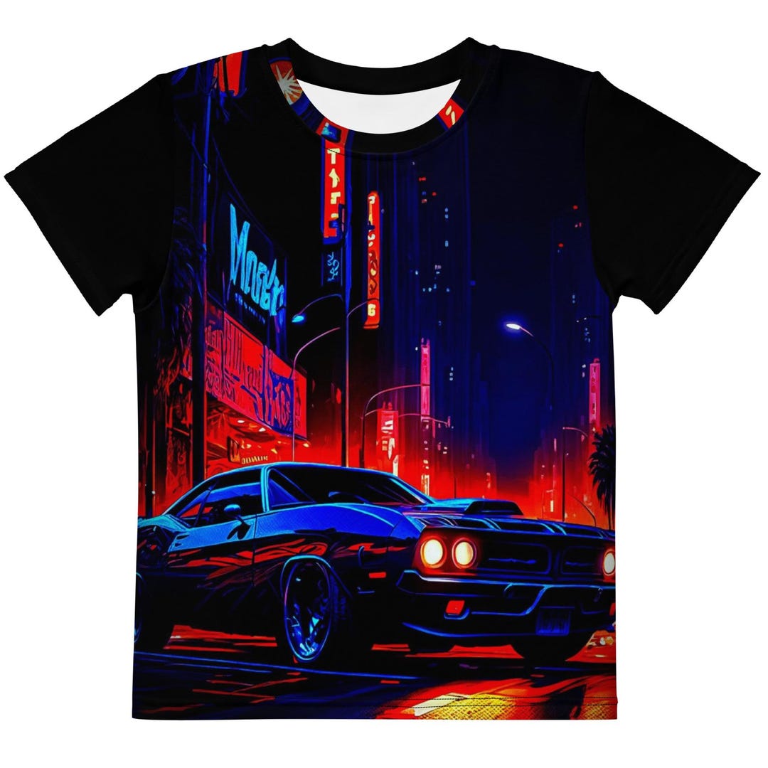 Blue Speedster Kids Crew Neck T-shirt - Etsy