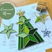 Stained Glass Star Tree Pattern: Christmas Stars and Stripes (PDF/SVG ...