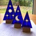 Celestial Stained Glass Christmas Trees Pattern: Starry Night Decor ...