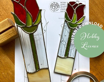 Carnation Stained Glass Pattern, Digital Download, Floral Suncatcher ...