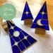 Celestial Stained Glass Christmas Trees Pattern: Starry Night Decor ...