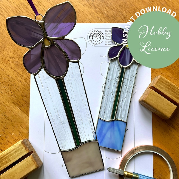 Violet Stained Glass - Etsy