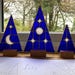 Celestial Stained Glass Christmas Trees Pattern: Starry Night Decor ...