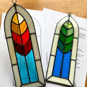Tree Arched Window Stained Glass Pattern: 2 Sizes (PDF & SVG Download ...