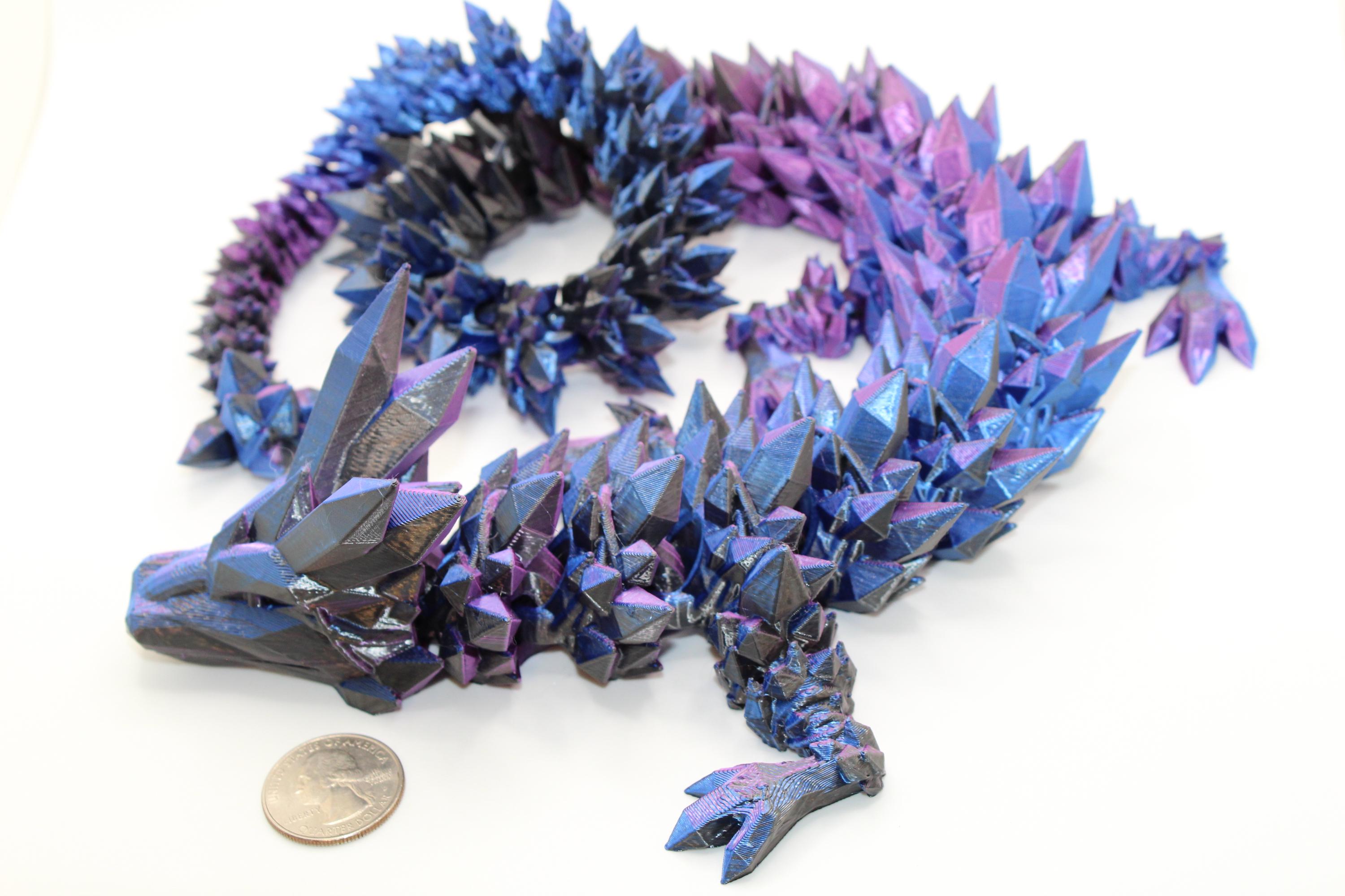 3D Printed Crystal Dragons - Etsy
