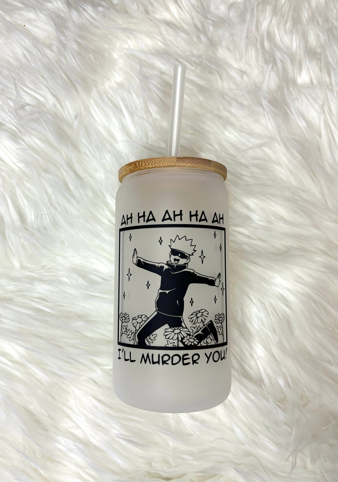 Anime Tumbler, Iced Coffee Cup, Gojo, Jujutsu Kaisen, Sublimation ...