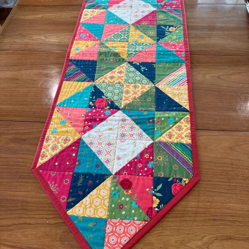 Patchwork Table Runner - Etsy