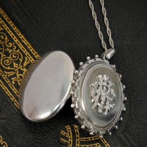 Victorian Silver 'amity, Eternity, Infinity, Locket - Etsy