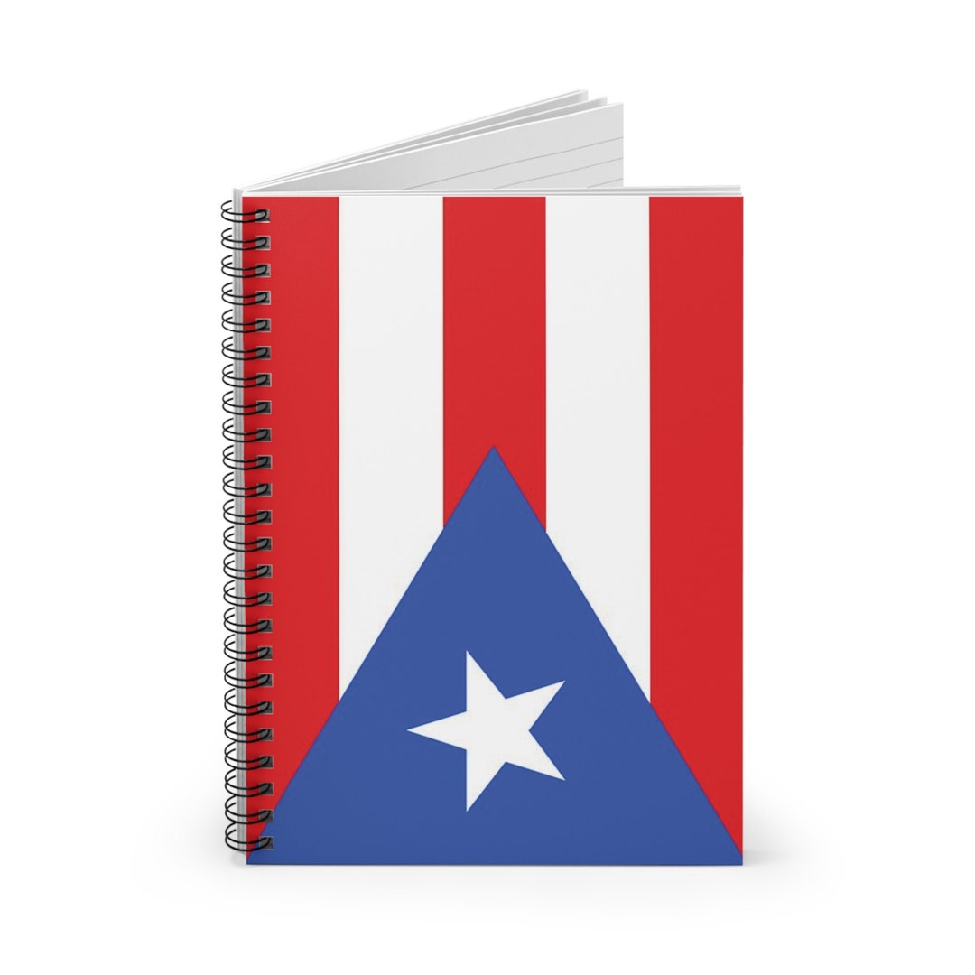 Spiral Notebook Ruled Line Featuring Puerto Rico Flag Design - Etsy