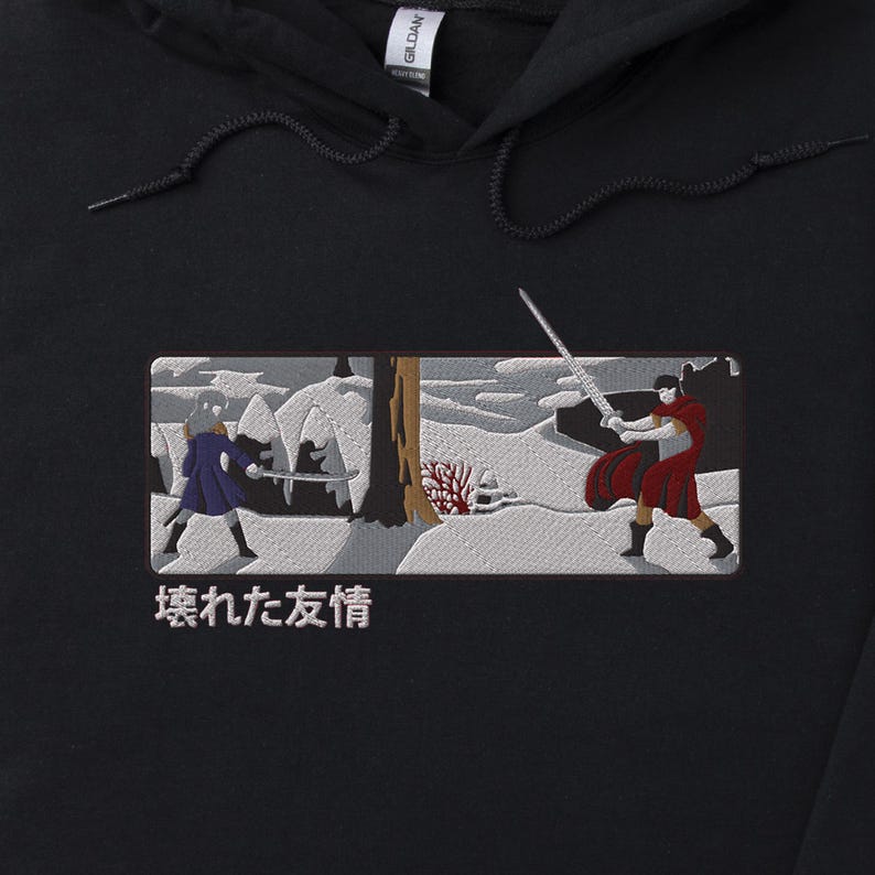 Berserk Griffith Guts Embroidered Sweater, Personal Anime Gift Hoodie ...