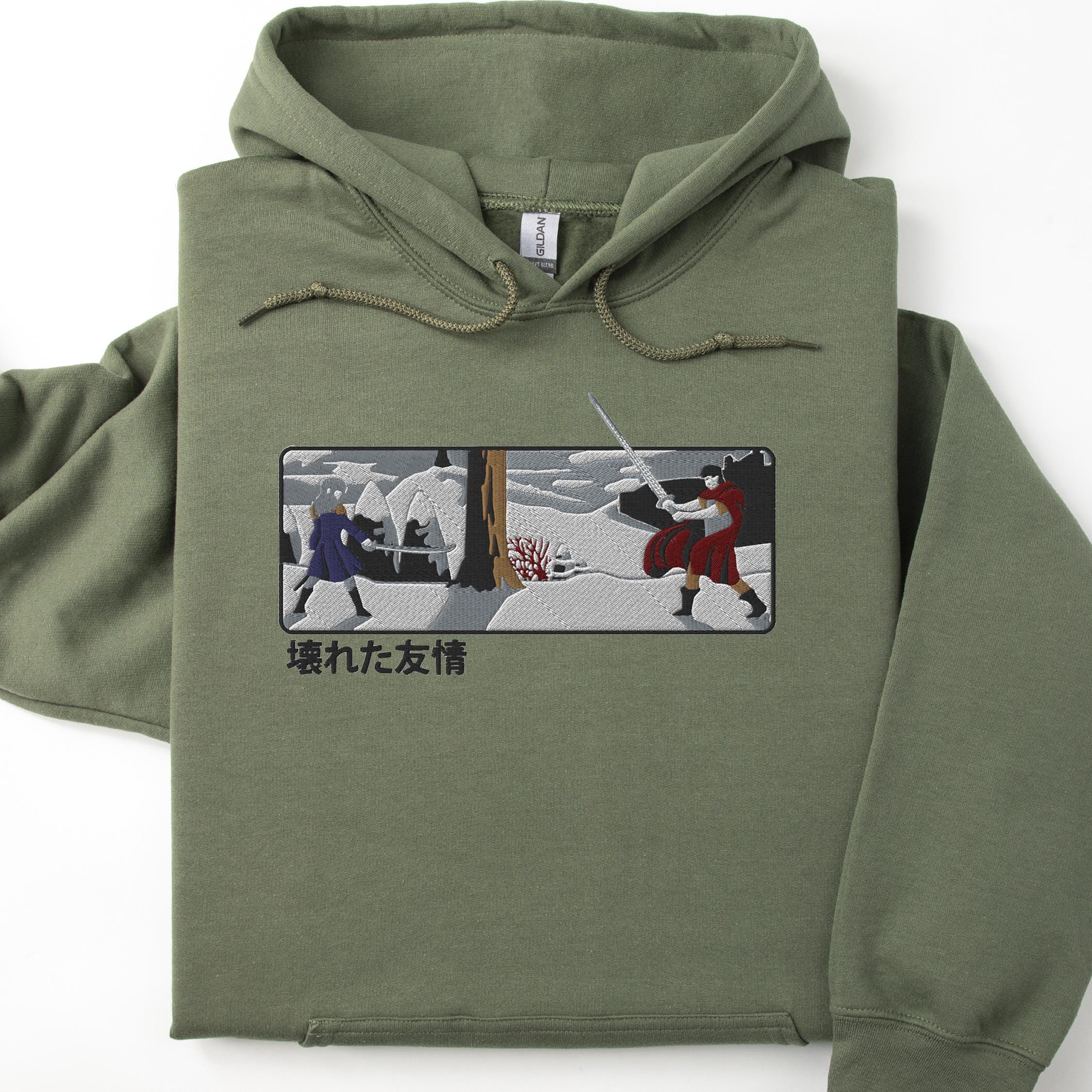 Berserk Griffith Guts Embroidered Sweater, Personal Anime Gift Hoodie ...