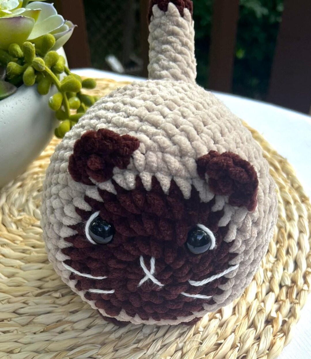 Simom the Siamese Loaf Cat is Handmade, Amigurumi, Plushie, Stuffie ...