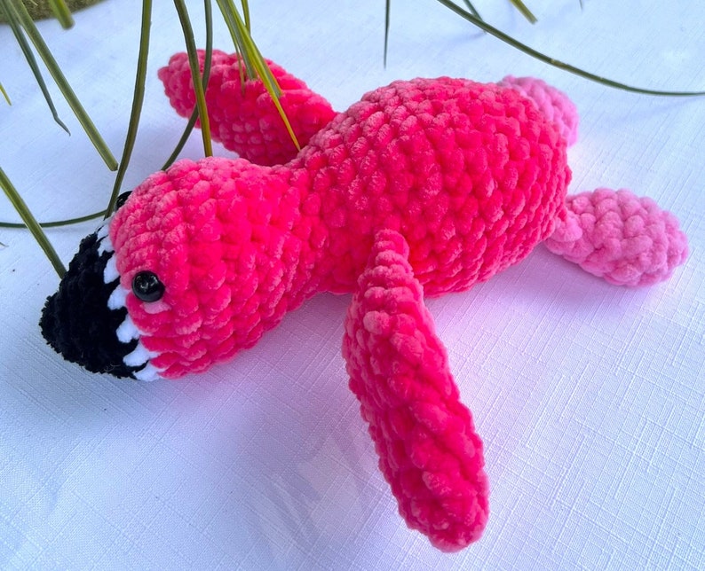 Flappy Flamingo, Finished, Handmade, Crocheted, Stuffed, Amigruimi, Hot ...