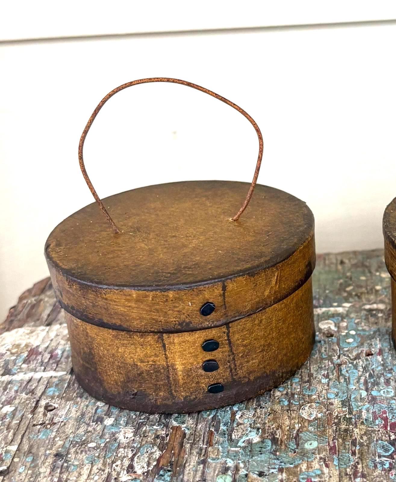 Mustard Yellow Primitive Pantry Boxes, Paper Mache Feather Tree ...