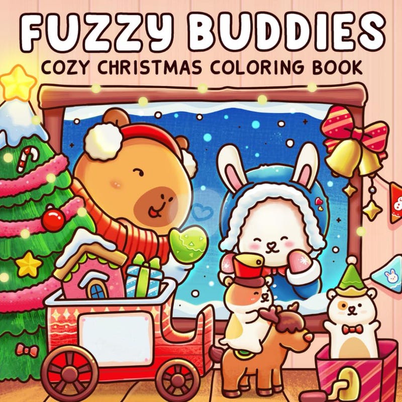 Fuzzy Hygge Coloring Book - Etsy