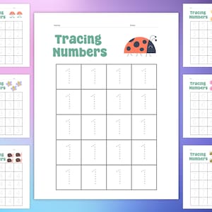 Tracing Worksheet Bundle for Kids, Letter Tracing, Number Tracing ...