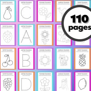Tracing Worksheet Bundle for Kids, Letter Tracing, Number Tracing ...