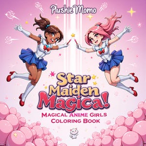 Magical Girl Coloring Pages, 50 Cute and Magical Digital Illustrations ...