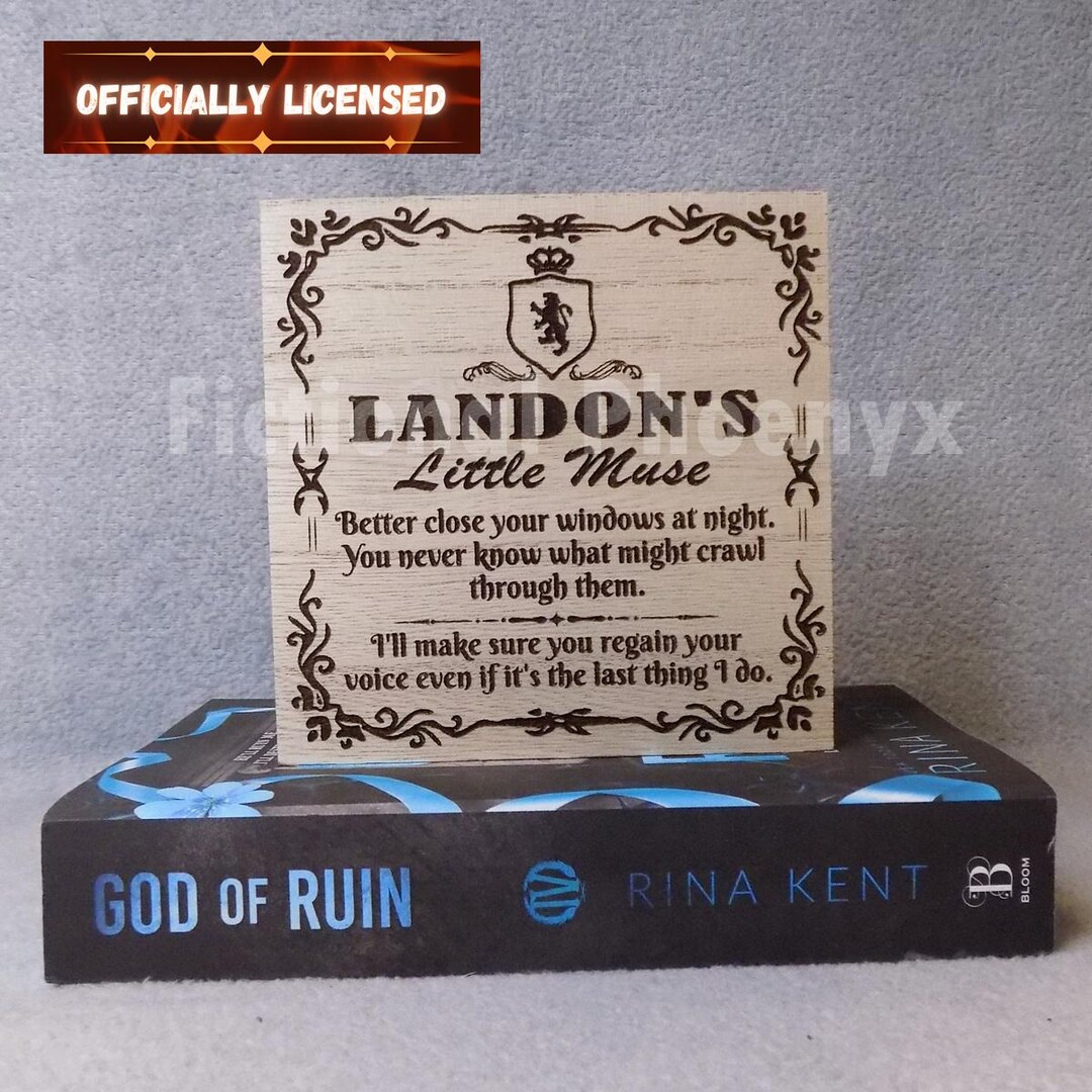 Officially Licensed Rina Kent Shelf Decor || 5x5 Landon King Wooden ...