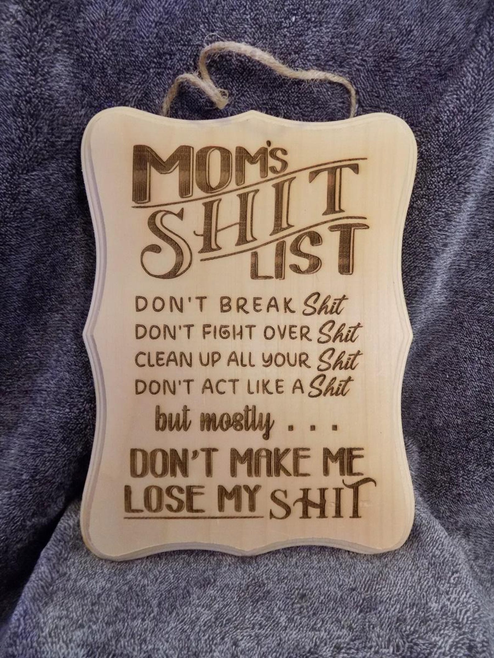 Mom's List Signage || Home/humor Wall Decor || Wooden Home Wall Sign - Etsy