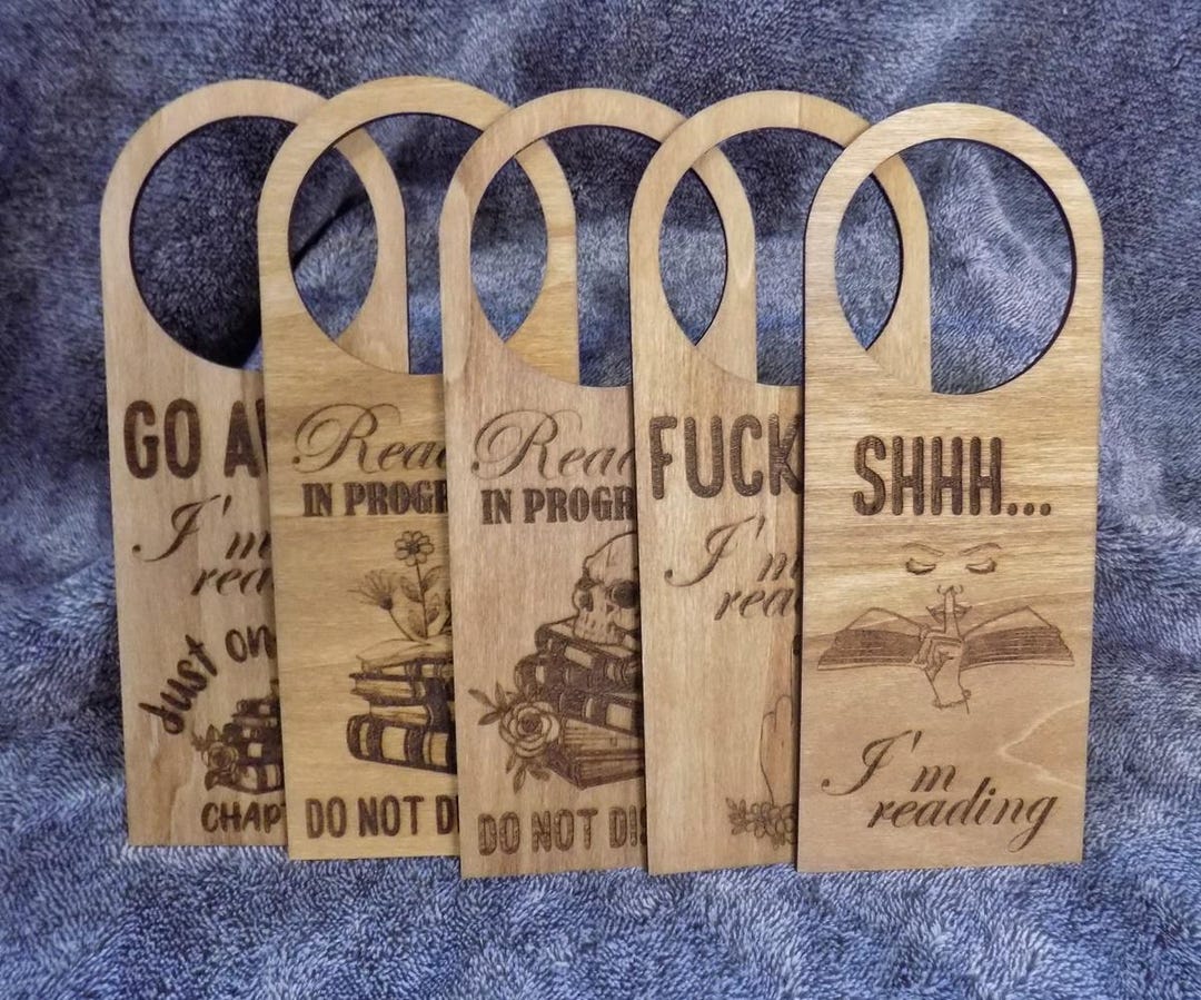 Bookish Door Hangers || Wooden Door Hangers - Etsy
