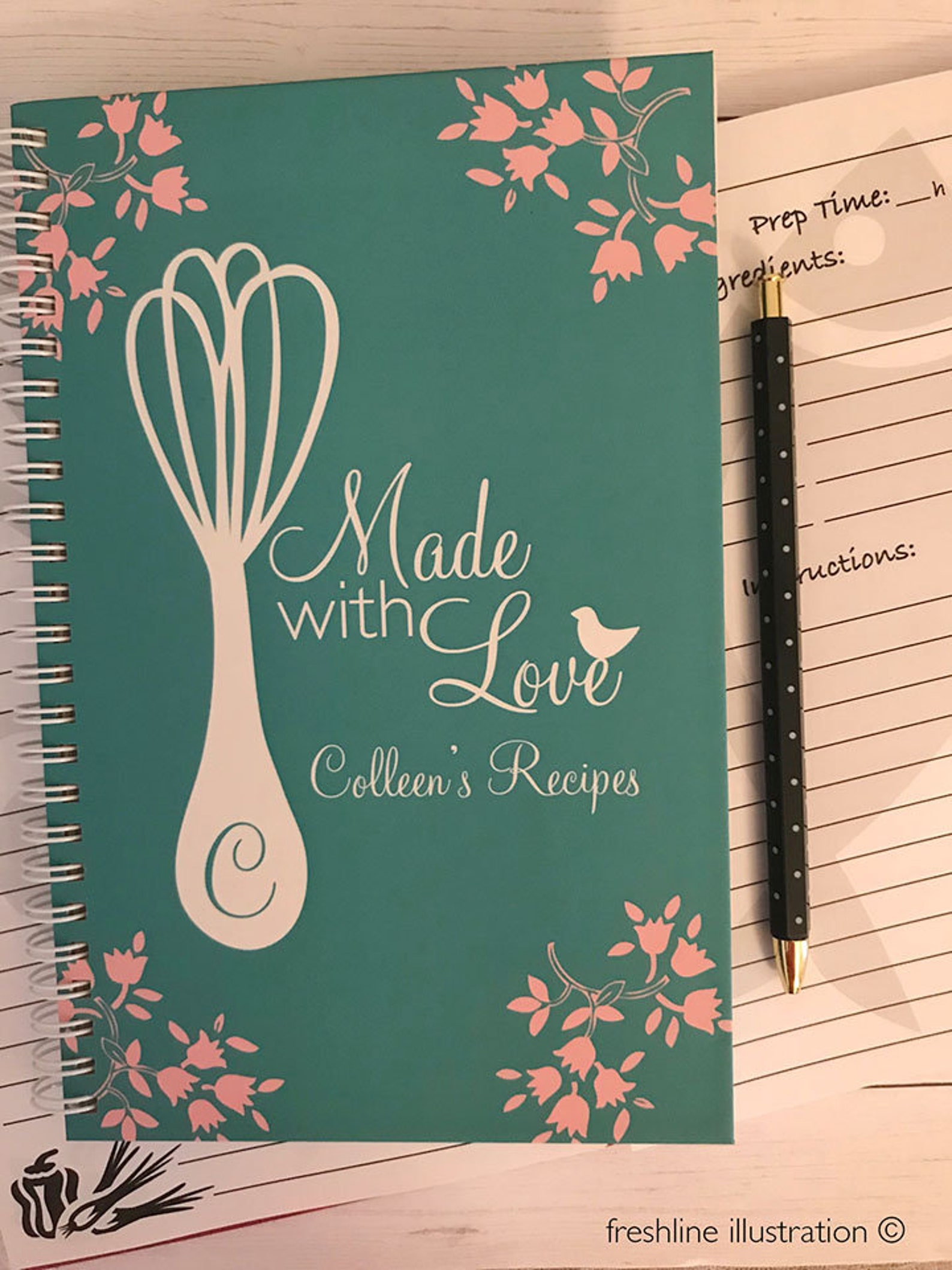 Spiral Bound Recipe Book - Etsy