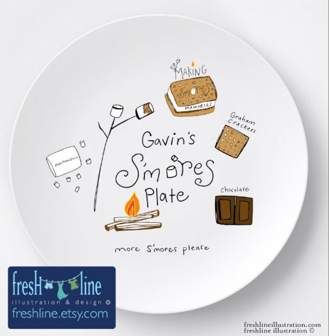 Smores Plate, Personalized Smores Plate - Etsy