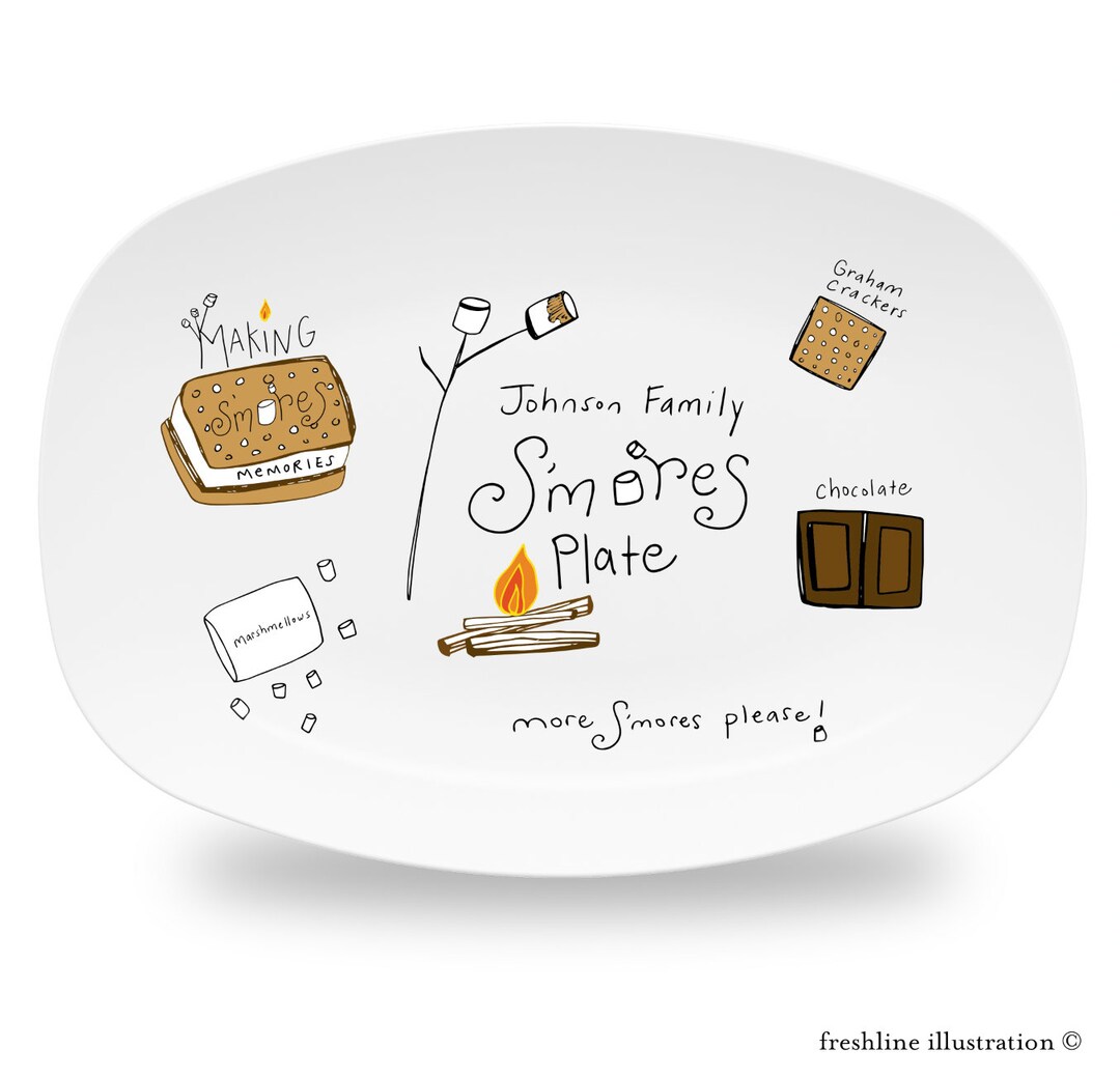 Smores Plate, Platter, Personalized Platter, S'mores Plate - Etsy