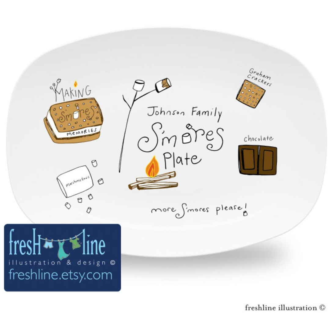 Smores Plate, Platter, Personalized Platter, S'mores Plate - Etsy