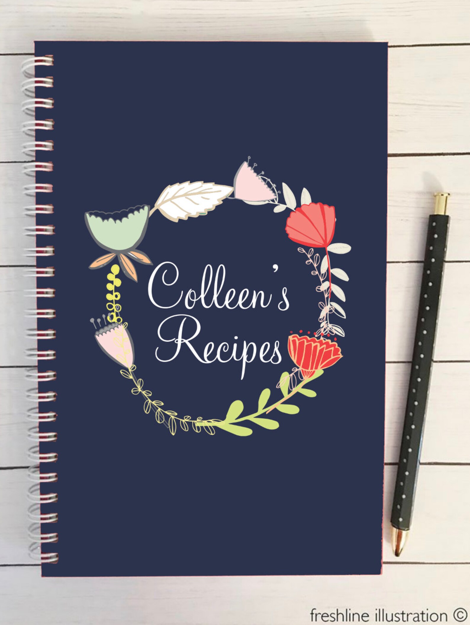 Recipe Book to Write In Personalized Recipe Journal Recipe | Etsy