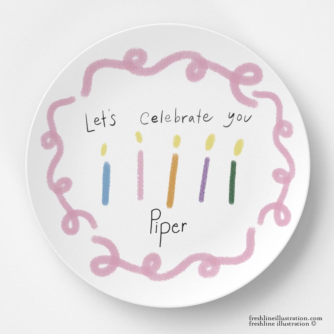 Birthday Plate Family - Etsy