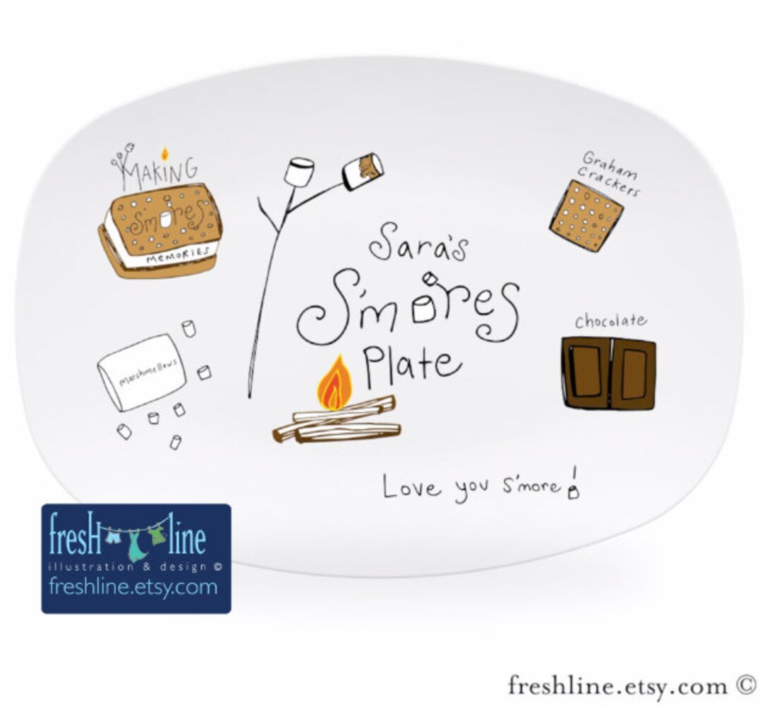 Smores Plate, Platter, Personalized Platter, S'mores Plate - Etsy