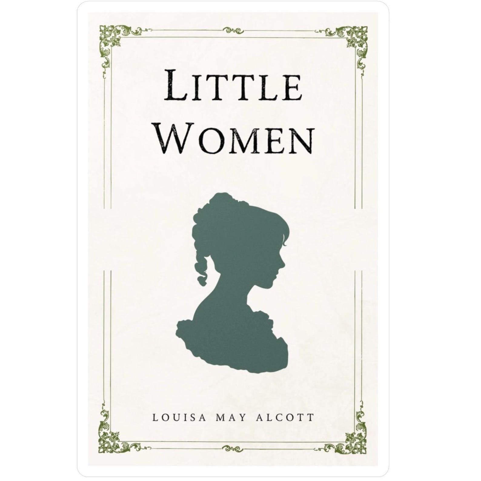 Little Women Vintage Book Cover Sticker - Water Bottle or Lap Top ...