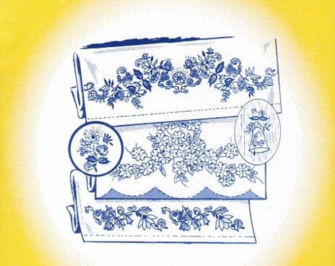 Blue Onion Motifs Aunt Martha's Embroidery Transfer Designs 3759 - Etsy