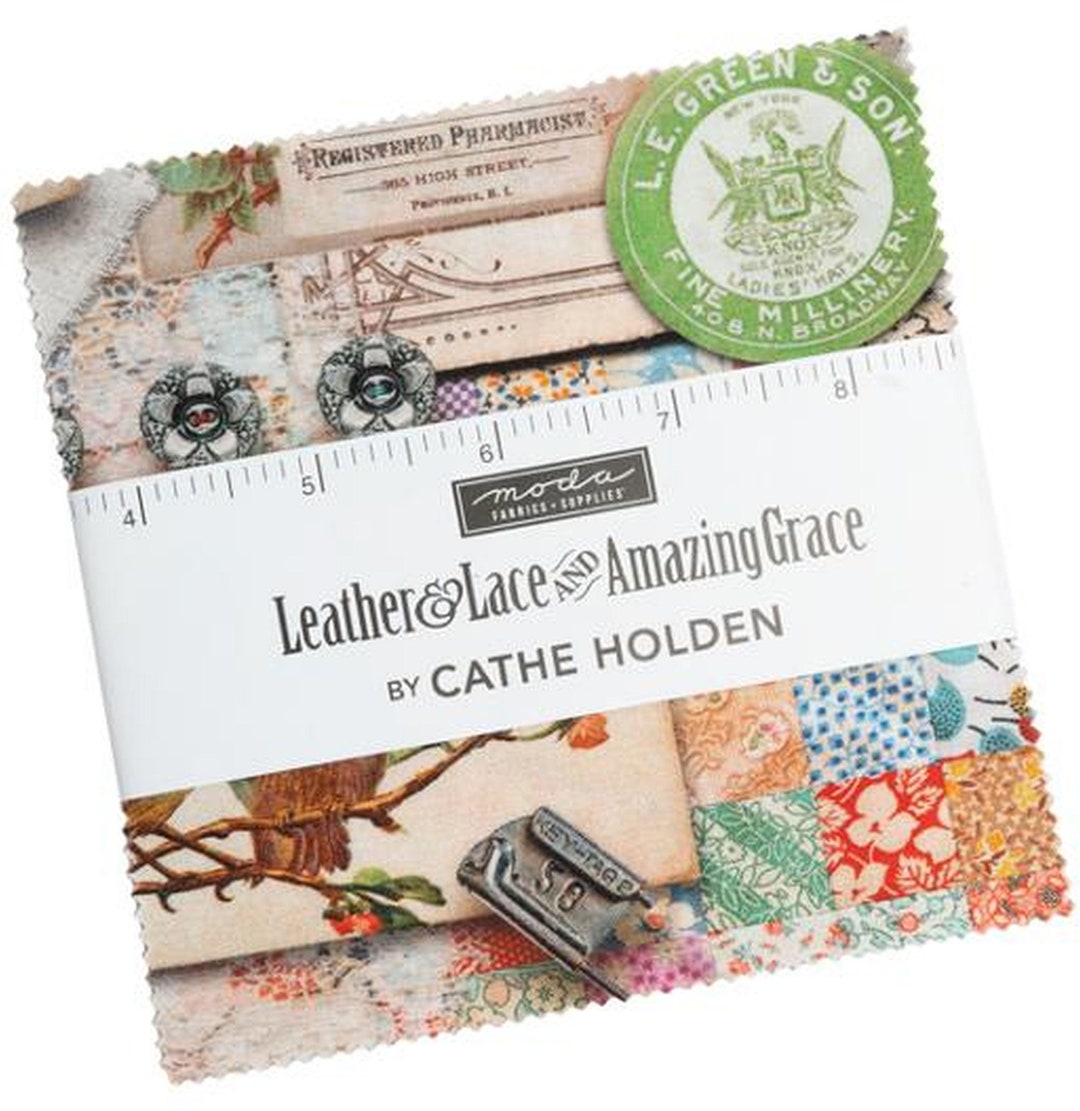 Leather & Lace and Amazing Grace Moda Charm Pack 42 - 5" Precut Fabric ...
