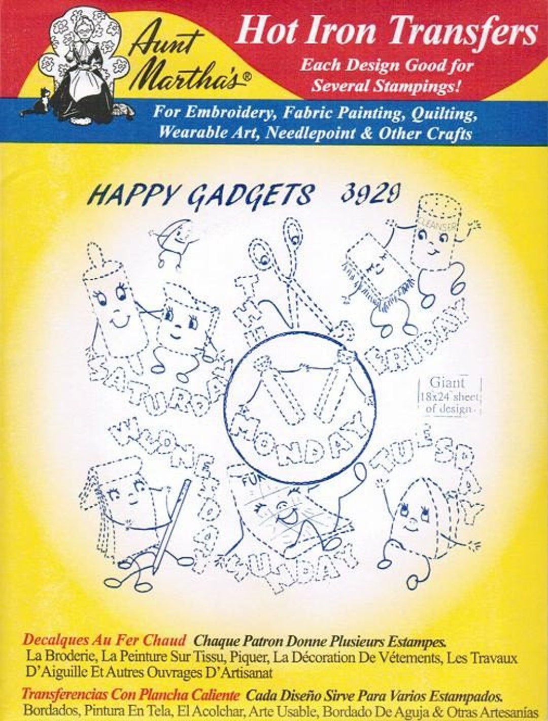 Happy Gadgets 3929 Aunt Martha's Embroidery Transfer Designs - Etsy