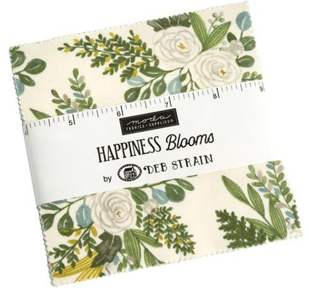 Happiness Blooms Moda Charm Pack 42 5 Precut Fabric Quilt Squares by ...