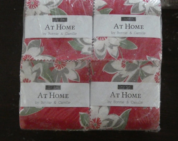 HUGE LOT of 24 - at Home Moda Mini Charm Pack, 1008 - 2.5" Precut ...