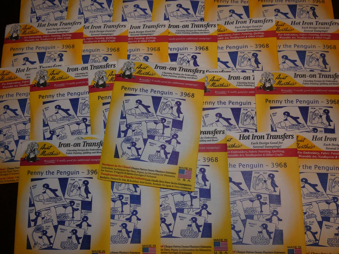 Bulk Lot of 24 -penny the Penguin 3968 Towels Transfer Patternaunt ...