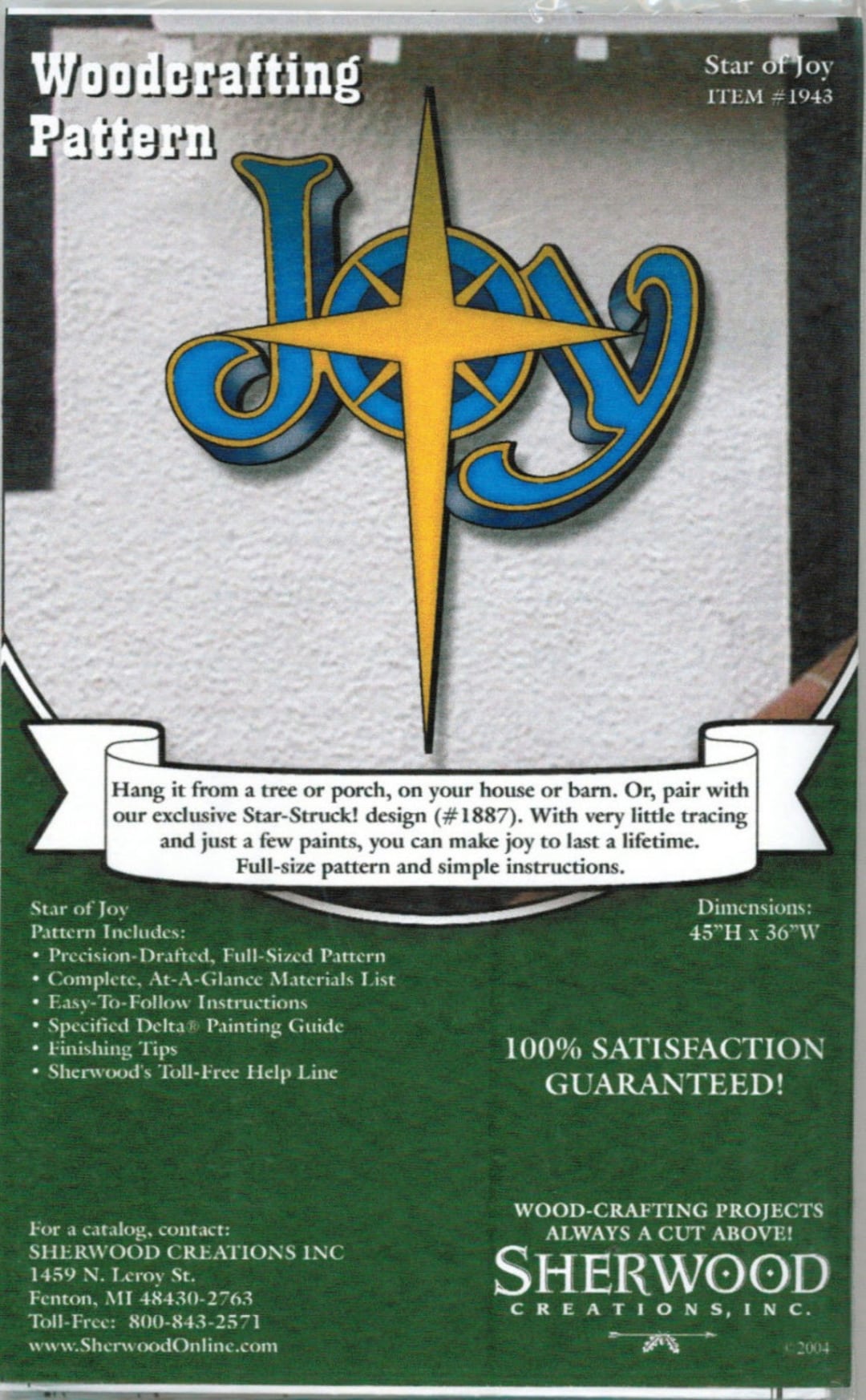 PATTERN Star of Joy Christmas Yard Art Woodworking Plans by Sherwood ...