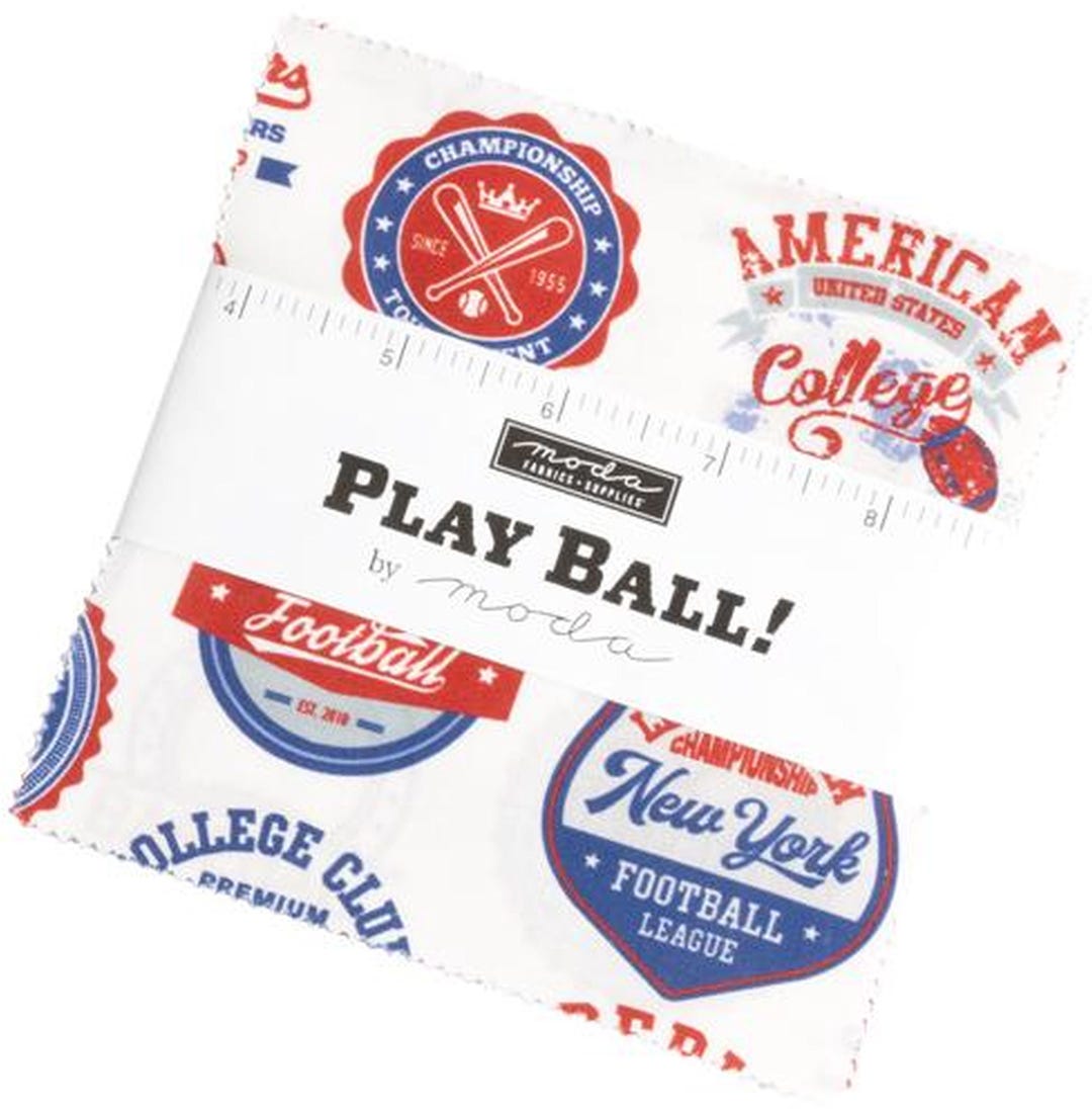 Play Ball Moda Charm Pack 42 - 5" Precut Fabric Quilt Squares - Etsy