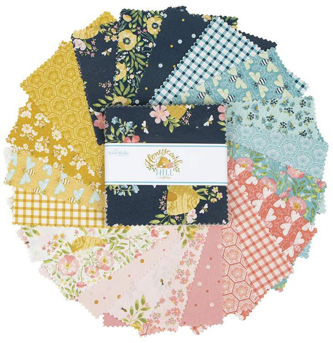 Honeycomb Hill Riley Blake 5" Stacker 42 Precut Fabric Quilt Squares by ...