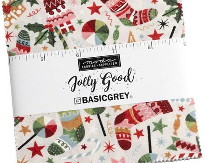 Jolly Good Moda Charm Pack 42 - 5" Precut Fabric Quilt Squares by Basicgrey - Etsy