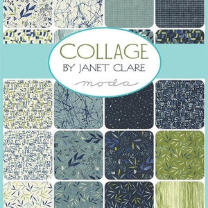 Collage Moda Charm Pack 42 5 Precut Fabric Quilt Squares by Janet Clare - Etsy