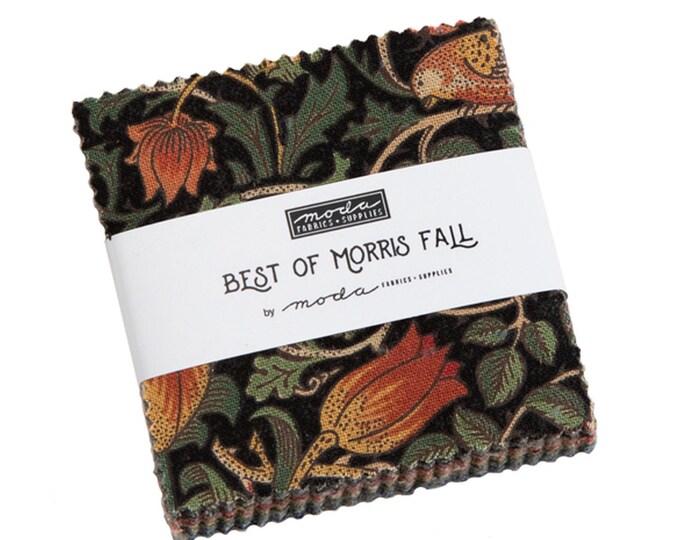 Best of Morris Fall Moda Mini Charm Pack, 42 - 2.5" Precut Fabric Quilt ...